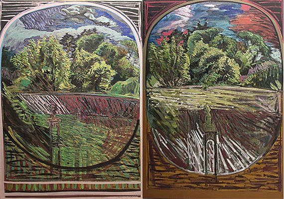 Brian Bourke | HEAD IN LANDSCAPE NO.1 and 2 (1970) | MutualArt