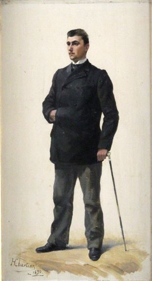 Henri Georges Jacques Chartier | Portrait of a Man with a Cane (1890 ...