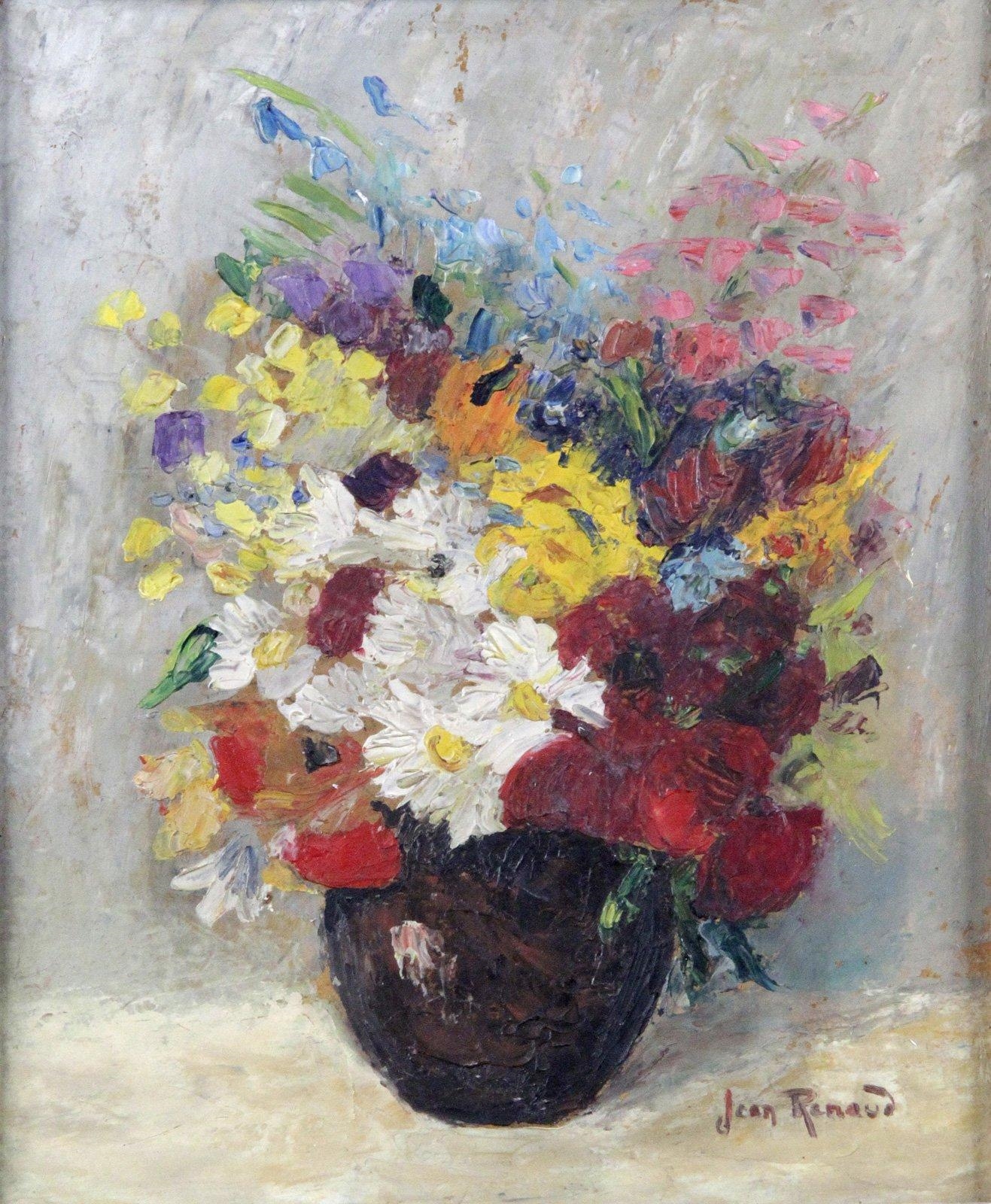 Jean Renaud | Vase of wildflowers | MutualArt