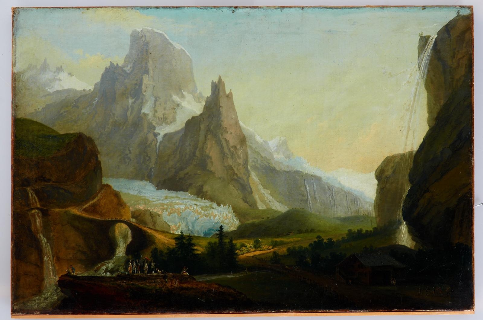 Caspar Wolf | Large panorama of the Alps and glaciers | MutualArt