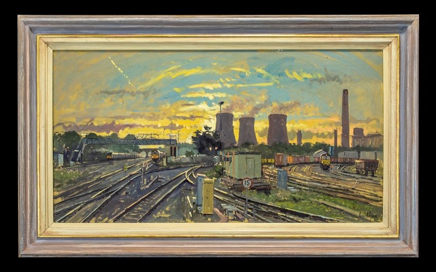 Ian Cryer | 'Didcot Power Station Dusk' with adjoining Railway Sidings ...