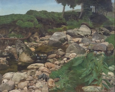 Josef Multrus | Horská bystřina s klečí (1929) | MutualArt