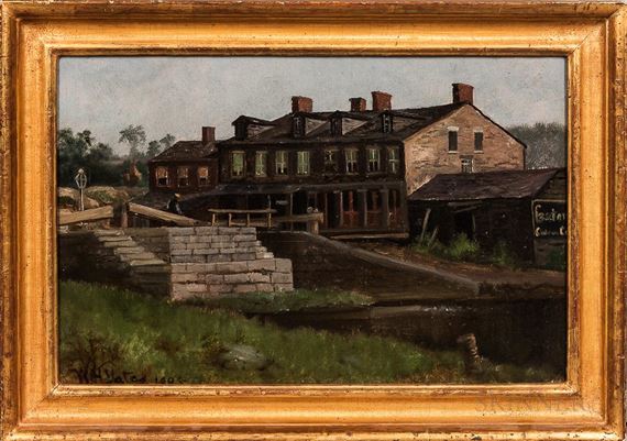 William Henry Yates | Canal Lock (1885) | MutualArt