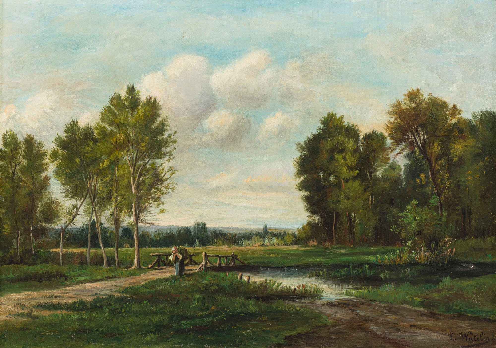 Louis-François-Victor Watelin | Paysage animé | MutualArt