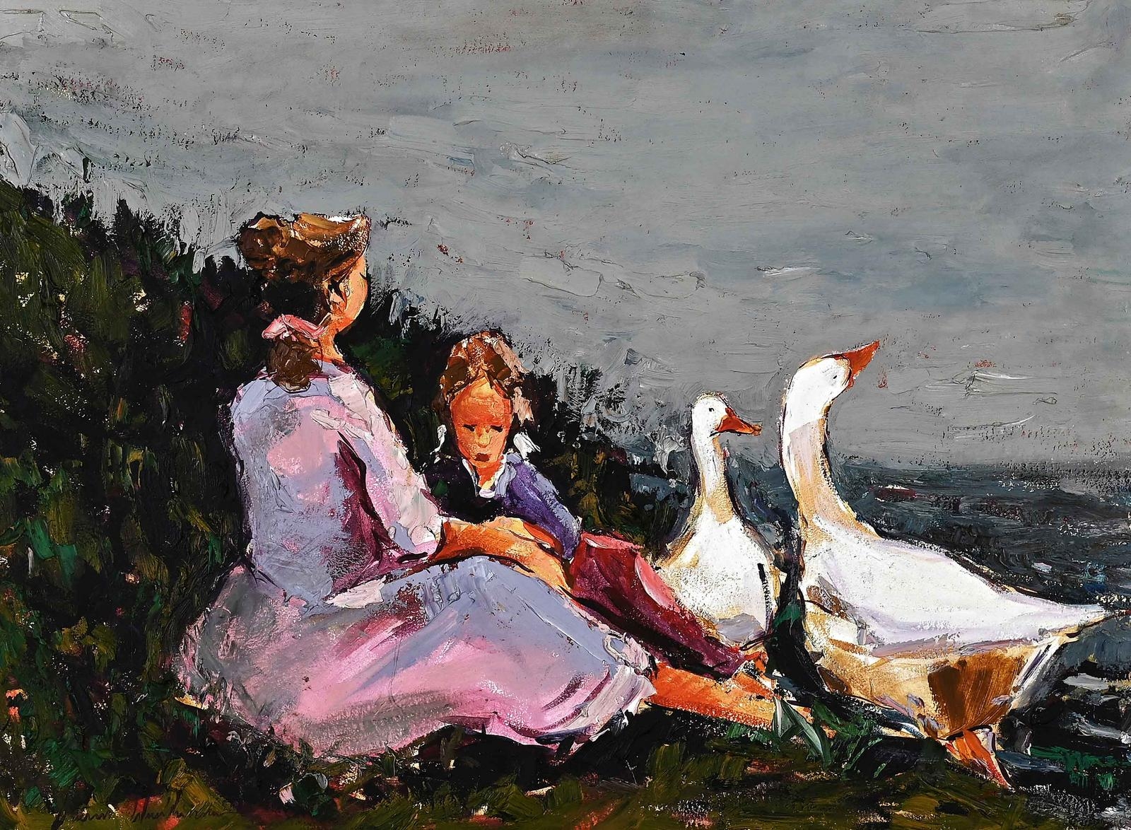 Corné Weideman | Feeding Geese | MutualArt