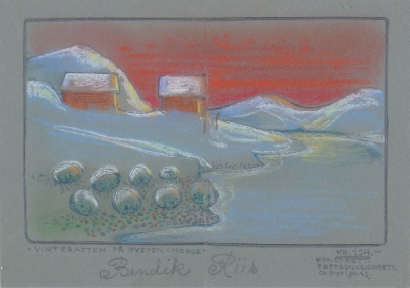 Bendik Riis | Vinteraften på kysten i Norge | MutualArt