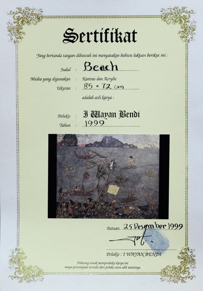 Wayan Bendi | Beach (1999) | MutualArt
