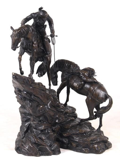 Jim Davidson | Western Indian Successful Hunt Statue | MutualArt