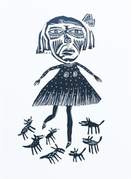 Barbara Hanrahan | Girl with a Cat (1988) | MutualArt