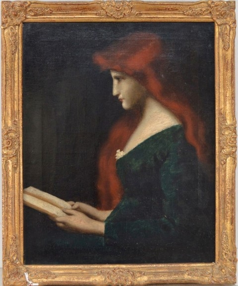 Jean-Jacques Henner | Jeune femme rousse à la lecture | MutualArt