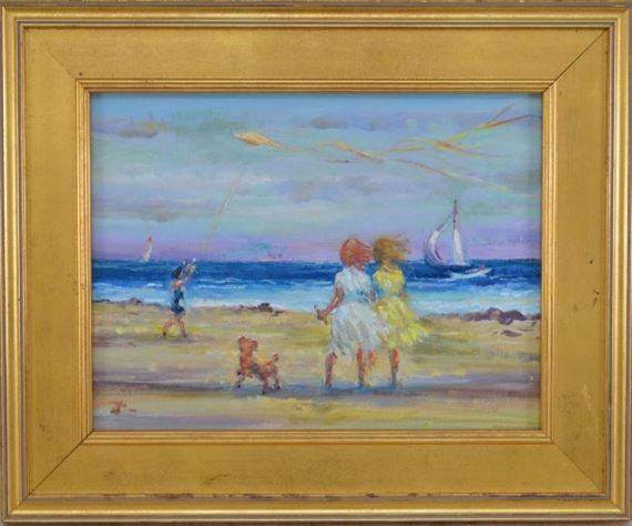 Philip Corley | Girls on Beach | MutualArt