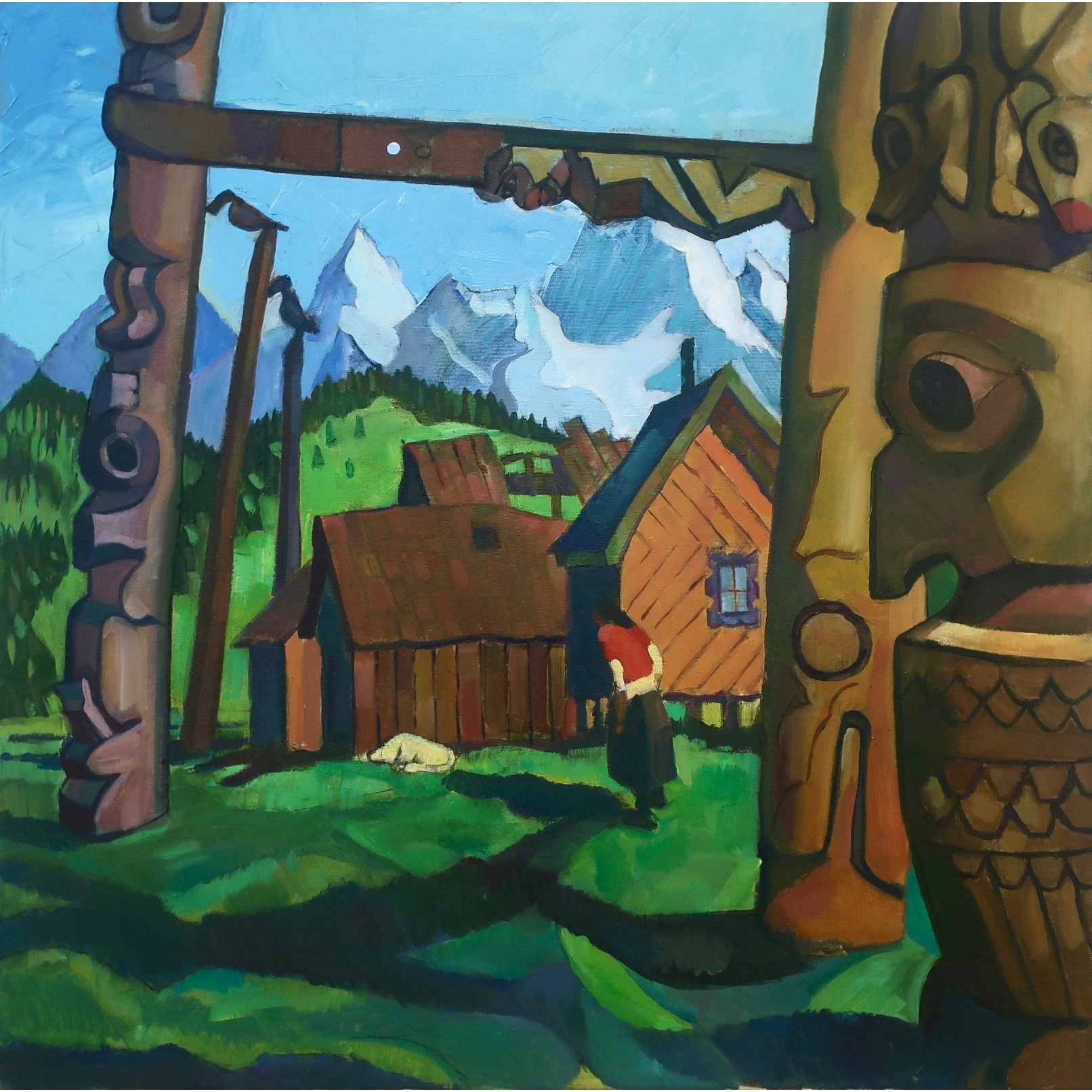 Edwin Holgate | TOTEM POLES, GITSEGUKLA (2020) | MutualArt
