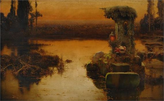 Enrique Serra y Auque | LAGUNA PONTINA AL TRAMONTO | MutualArt