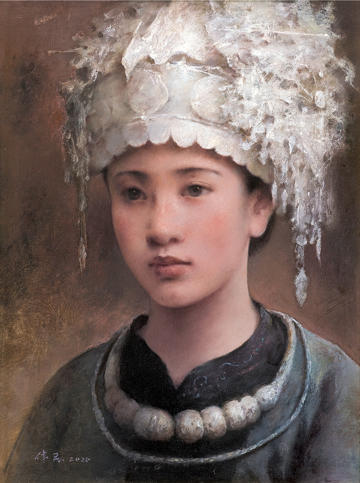 Tang Weimin | A Yi Minority Girl (2020) | MutualArt