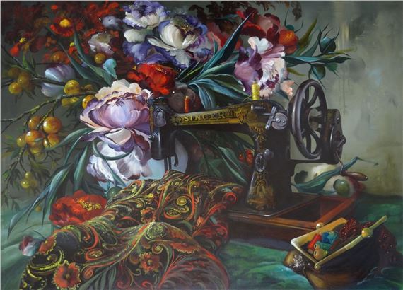 Arturs Amatnieks | Still life with a sewing machine (2019) | MutualArt