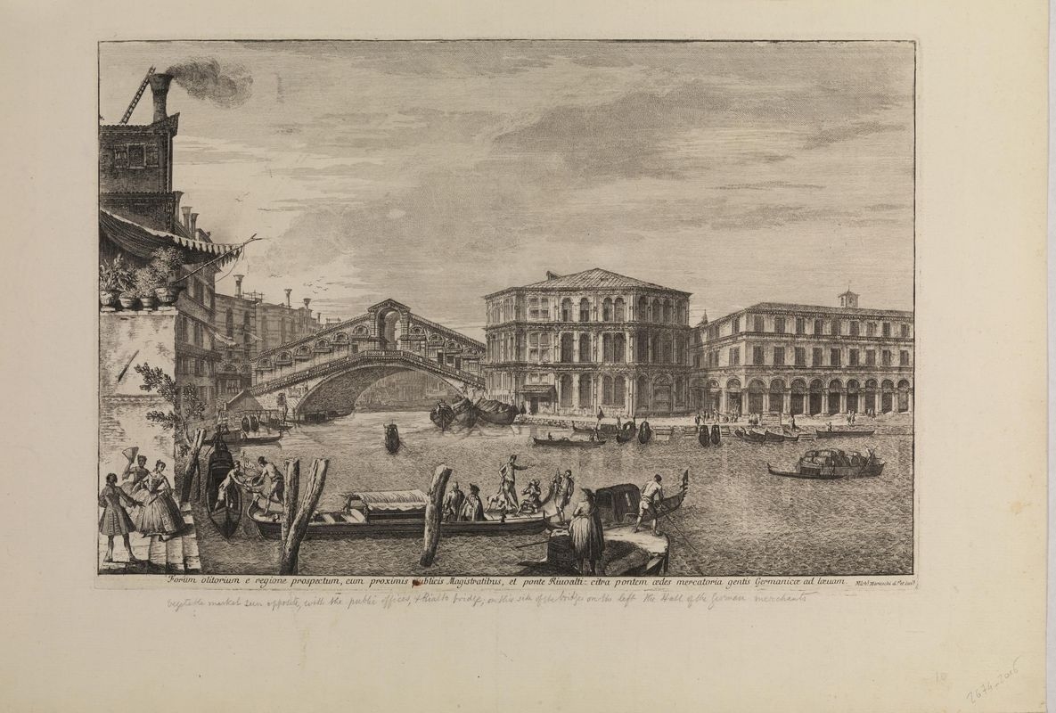 Michele Marieschi | IL PONTE DI RIALTO CON IL PALAZZO DEI CAMERLENGHI ...