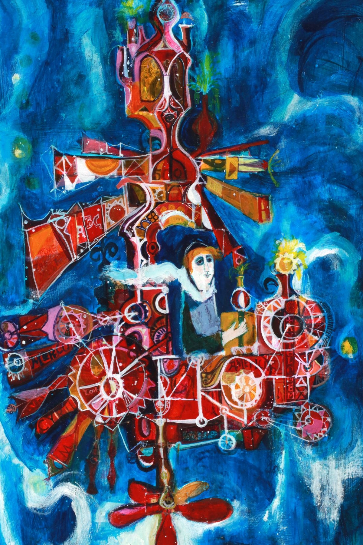 Susan Bolt | Depicting a whimsical composition of a flying machine ...