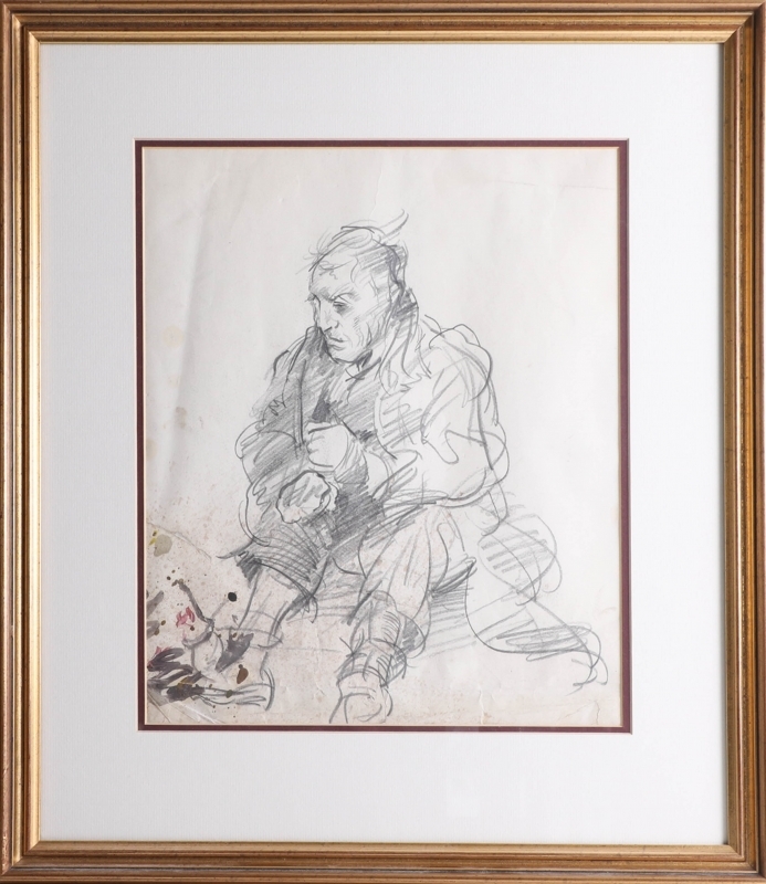 Robert Lenkiewicz | portrait sketch (Circa 1970) | MutualArt