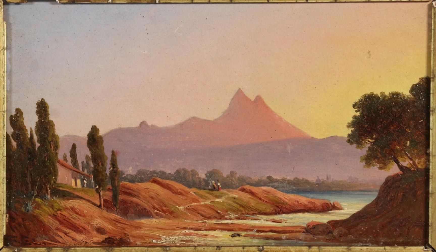 Frederic Edwin Church | Italian Landscape with River and Mountains ...