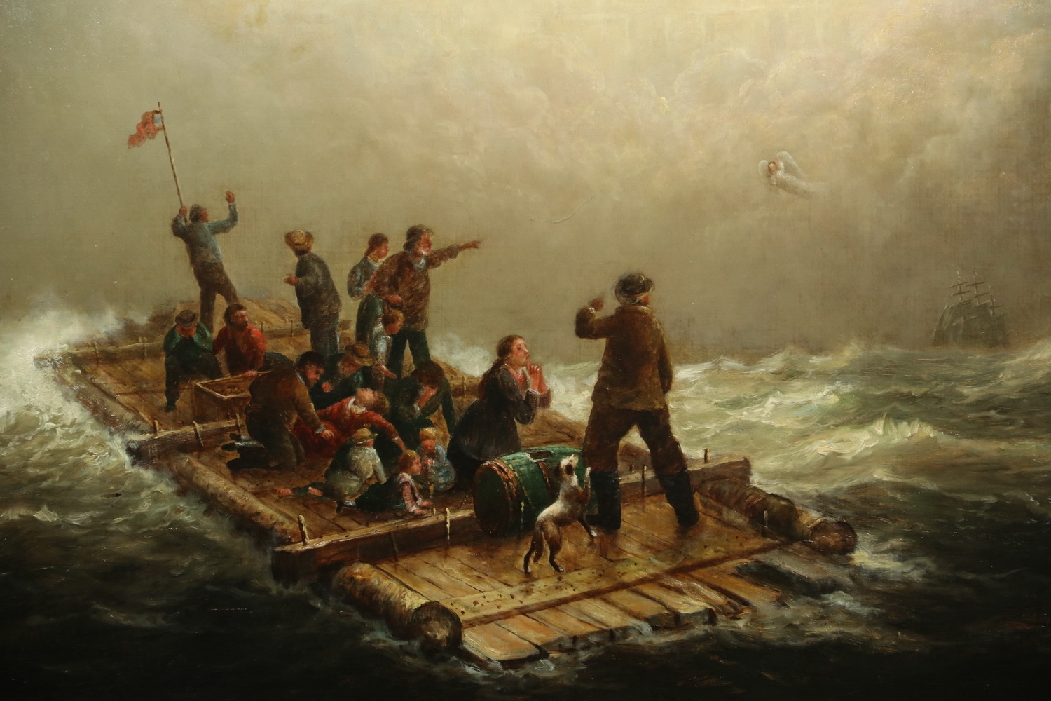Wesley E. Webber | Shipwreck Survivors on a Raft (1858) | MutualArt