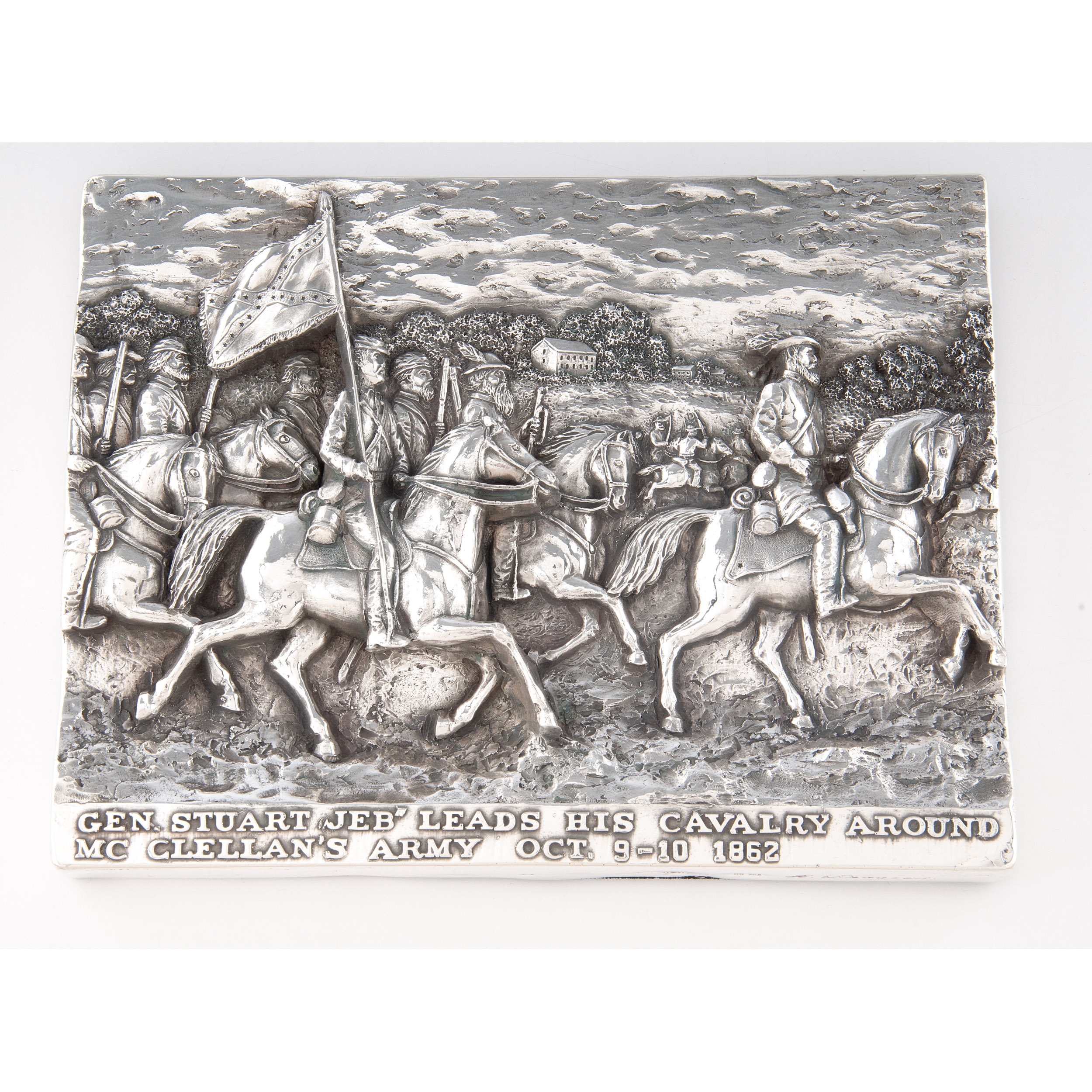 Henryk Winograd | Sterling Silver Repousse Panel Showing J.E.B. Stuart ...