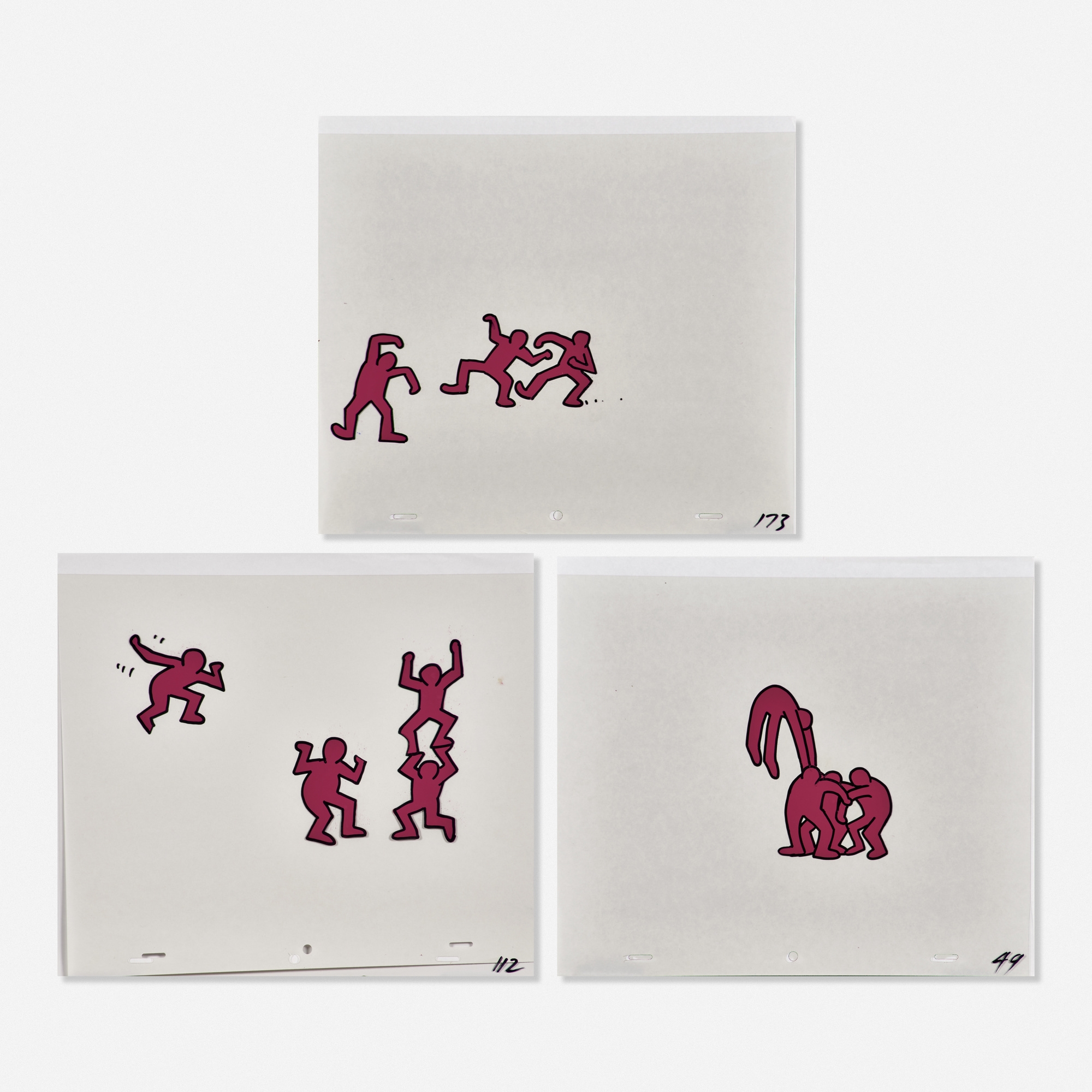 Keith Haring | Sesame Street Breakdancers Animation Cels (1987) | MutualArt