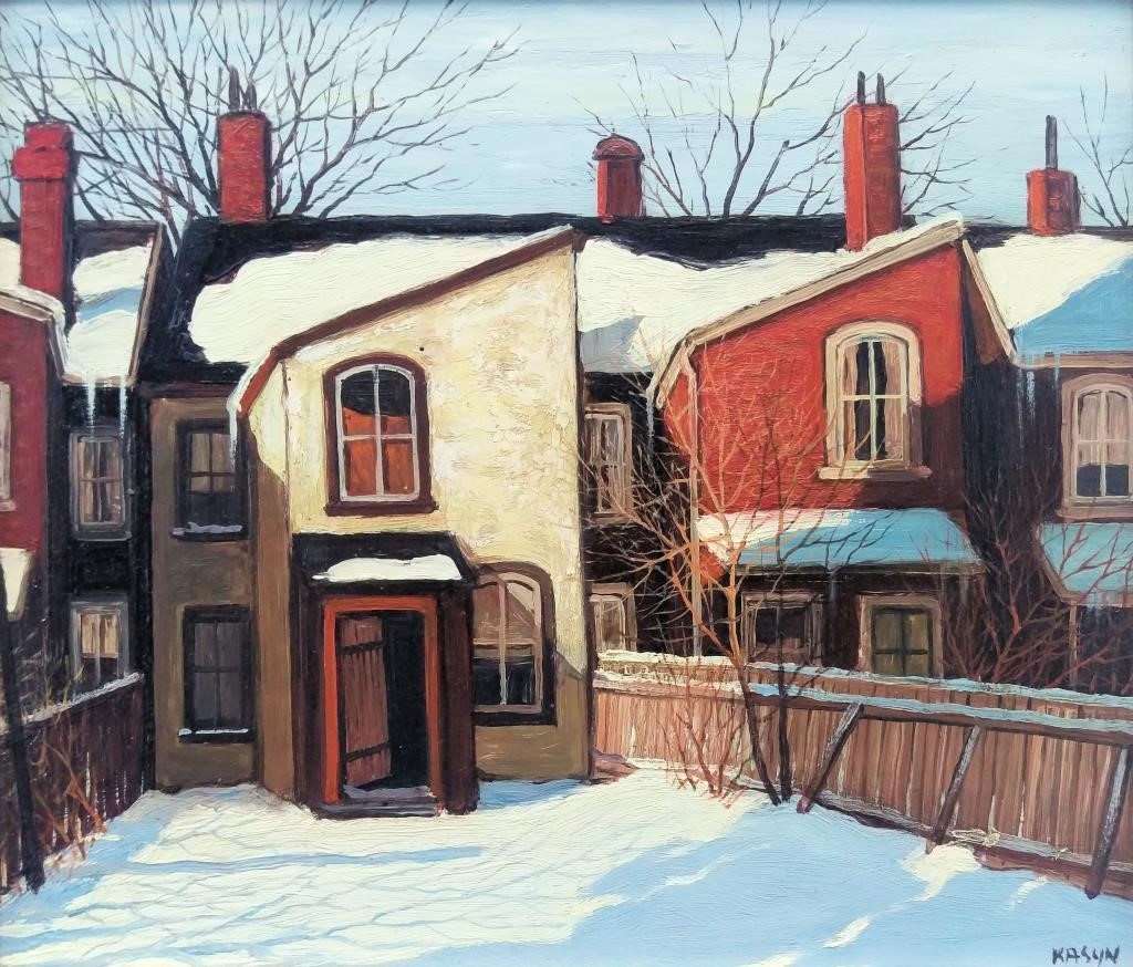 John Kasyn | Berkeley Street Yard on a Winter Afternoon (1984) | MutualArt
