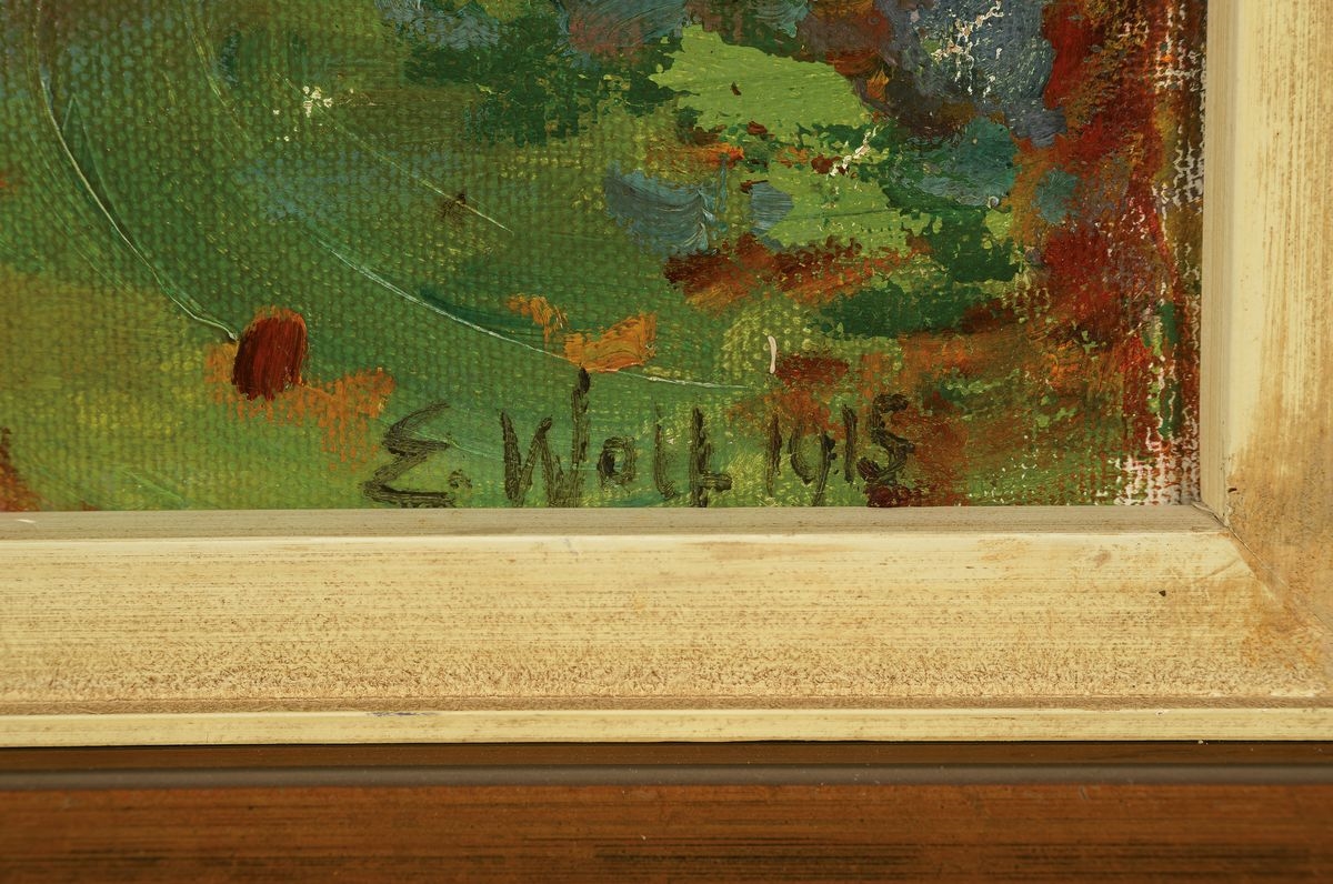 Elisabeth Wolf | view of a courtyard (1915) | MutualArt