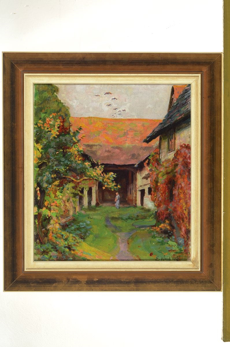 Elisabeth Wolf | view of a courtyard (1915) | MutualArt