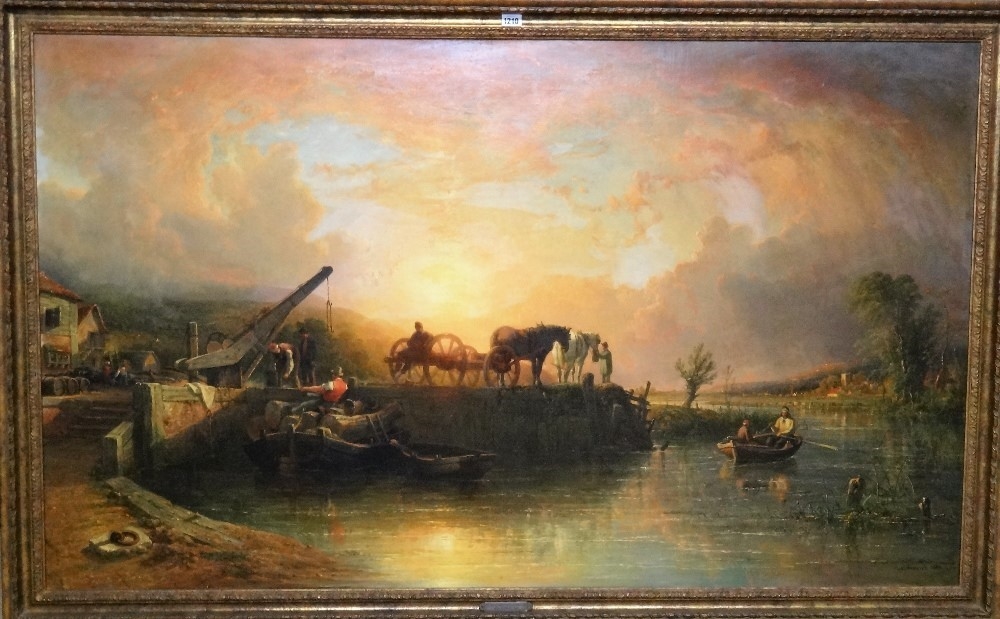 John Frederick Tennant | Sunset After a Stormy Day on The Wharf (1866 ...