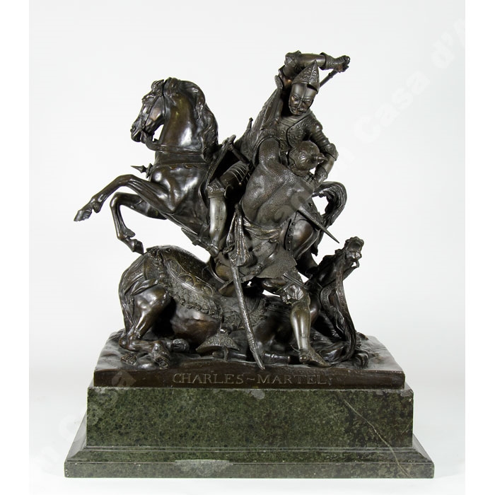 Théodore Gechter | Carlo Martello combatte il Re dei Saraceni | MutualArt