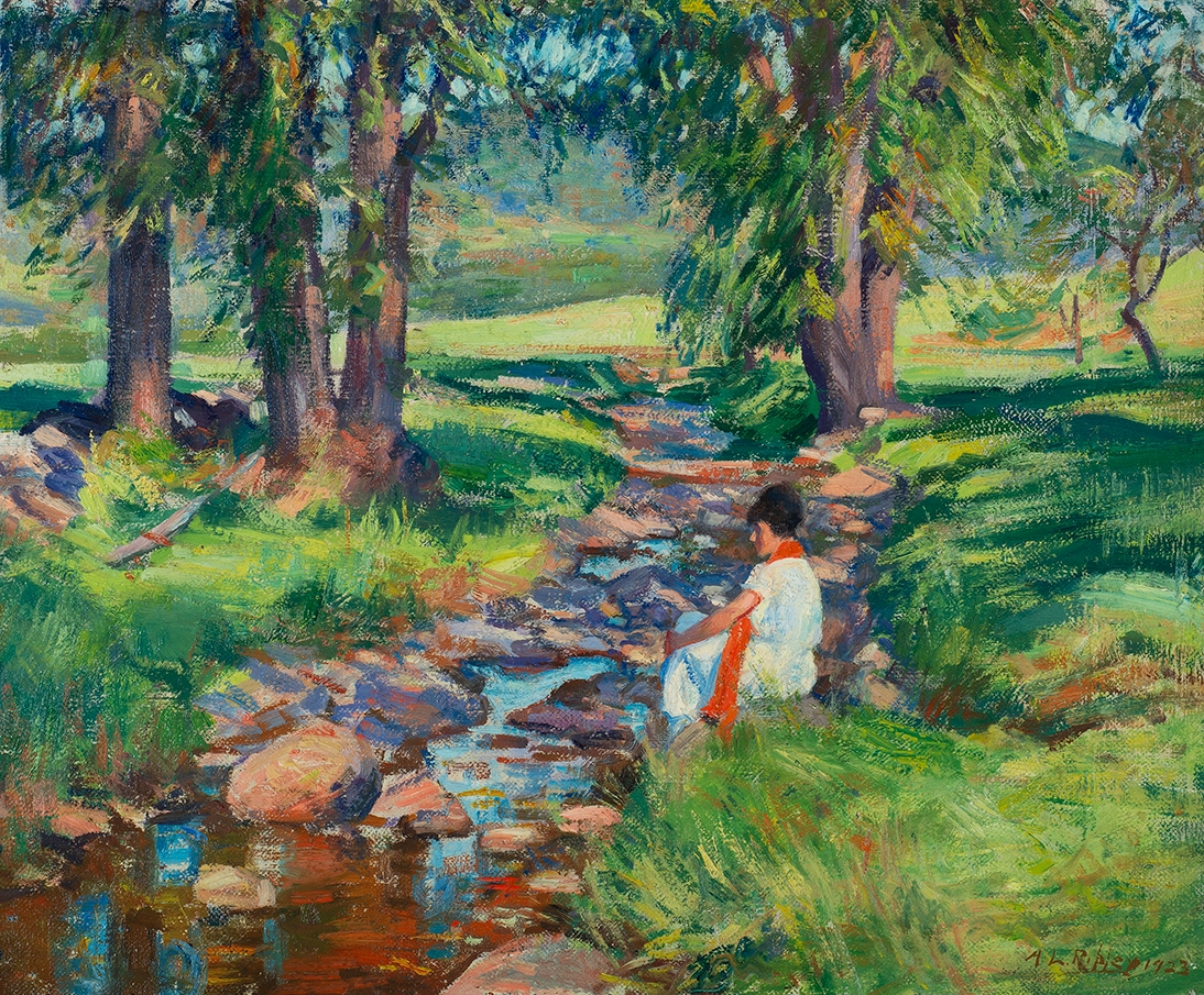 Aiden Lassell Ripley | Lady in White (1923) | MutualArt