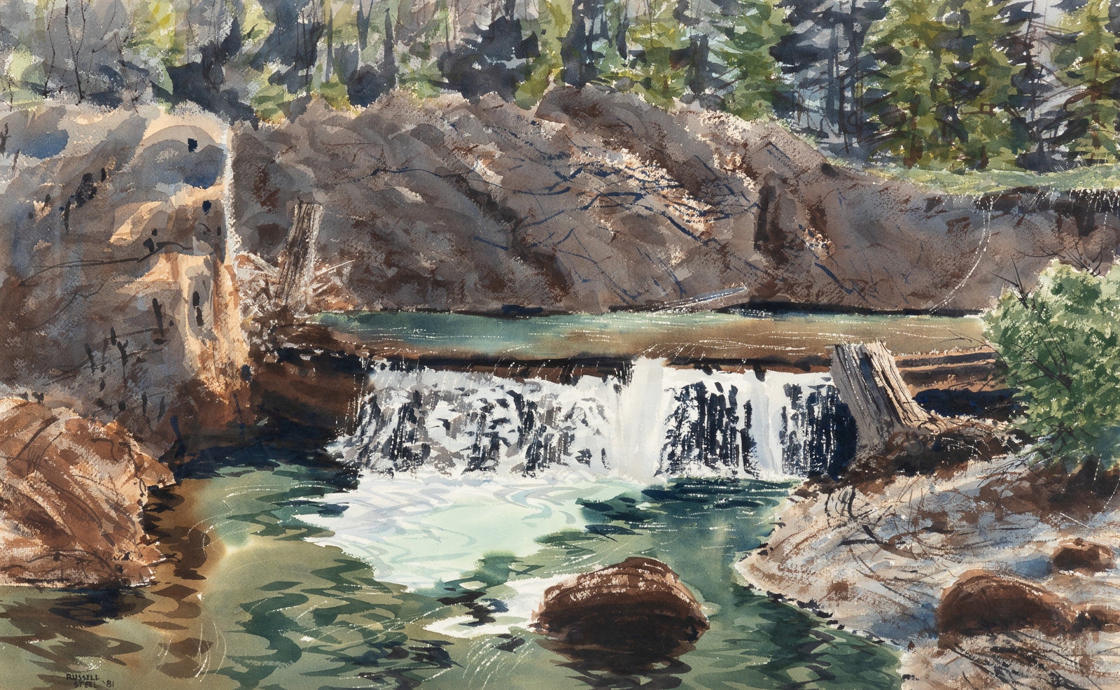 Russell Steel | Untitled (Water Scene) (1981) | MutualArt