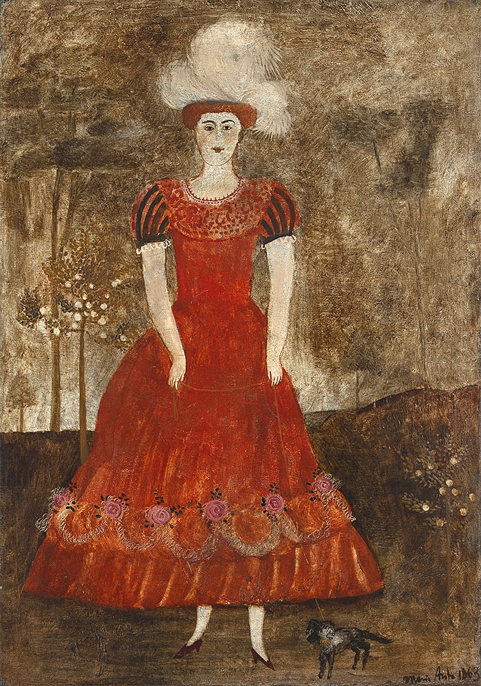 Maria Anto | Mulher de Vestido Vermelho (1963) | MutualArt