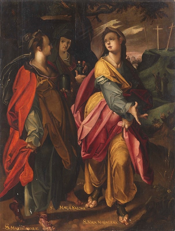 Bartholomeus Spranger | TRE MARIE AI PIEDI DEL CALVARIO | MutualArt