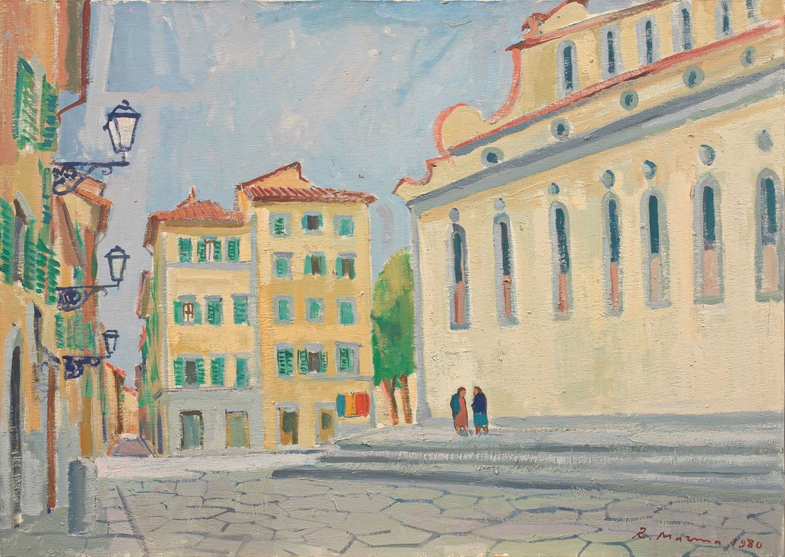 Rodolfo Marma | Piazza Santo Spirito (1980) | MutualArt