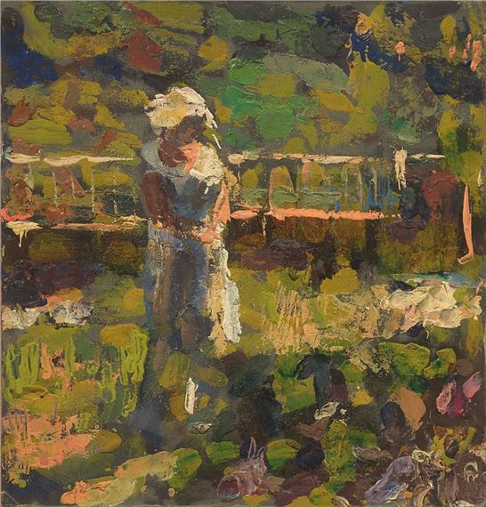 Carlo Corsi | Figura in Giardino (Circa 1921) | MutualArt