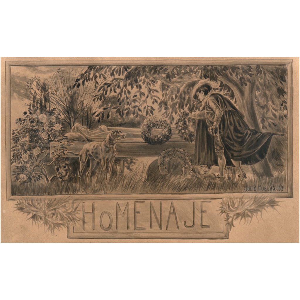 Julio Ruelas | Homenaje (1899) | MutualArt