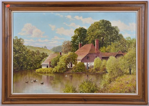 Hans N. Liebl | Two works: Lake House, Alpine Landscap | MutualArt