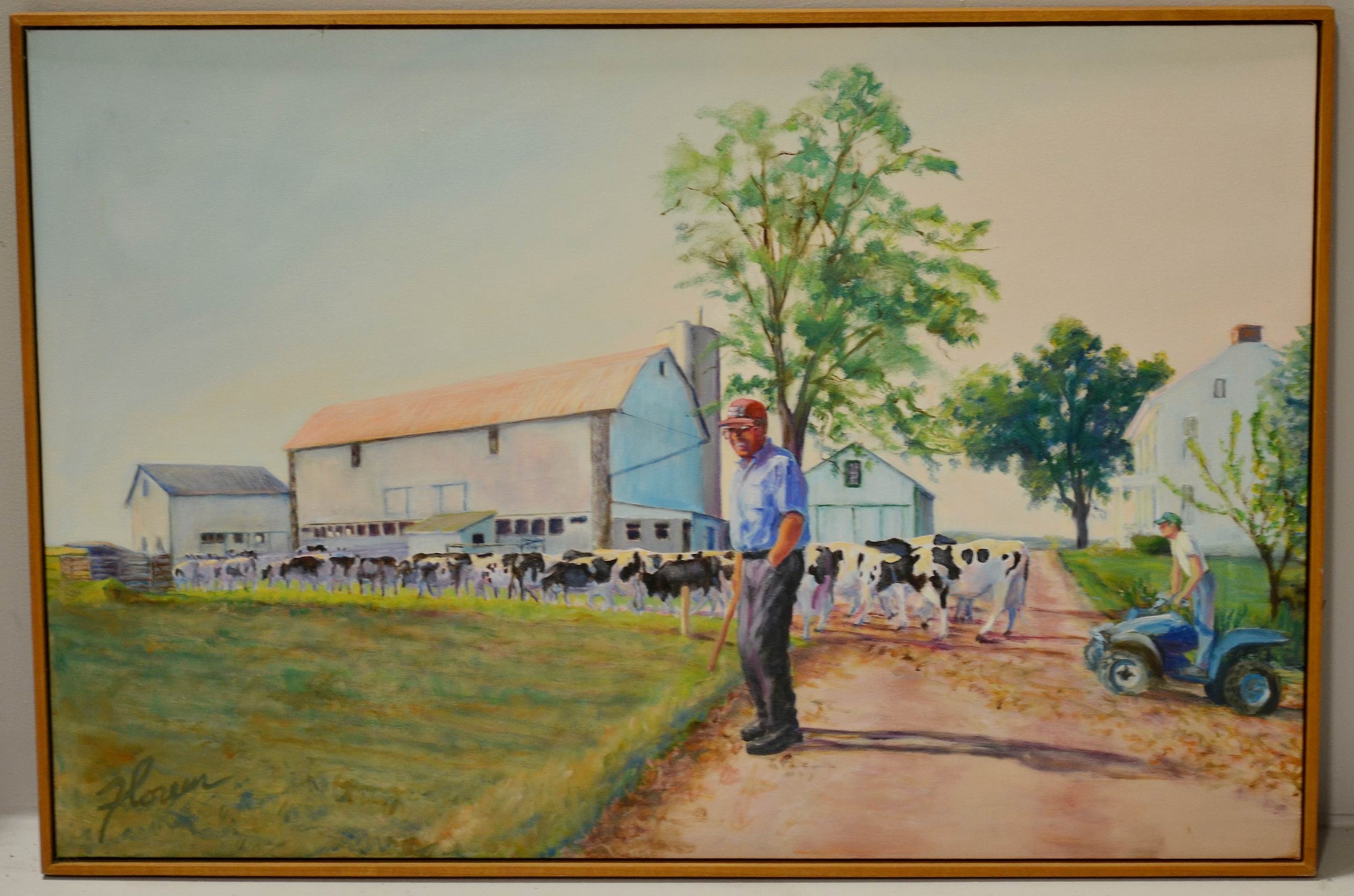 Joyce Floreen | Two works; Farm Landscape Paintings | MutualArt