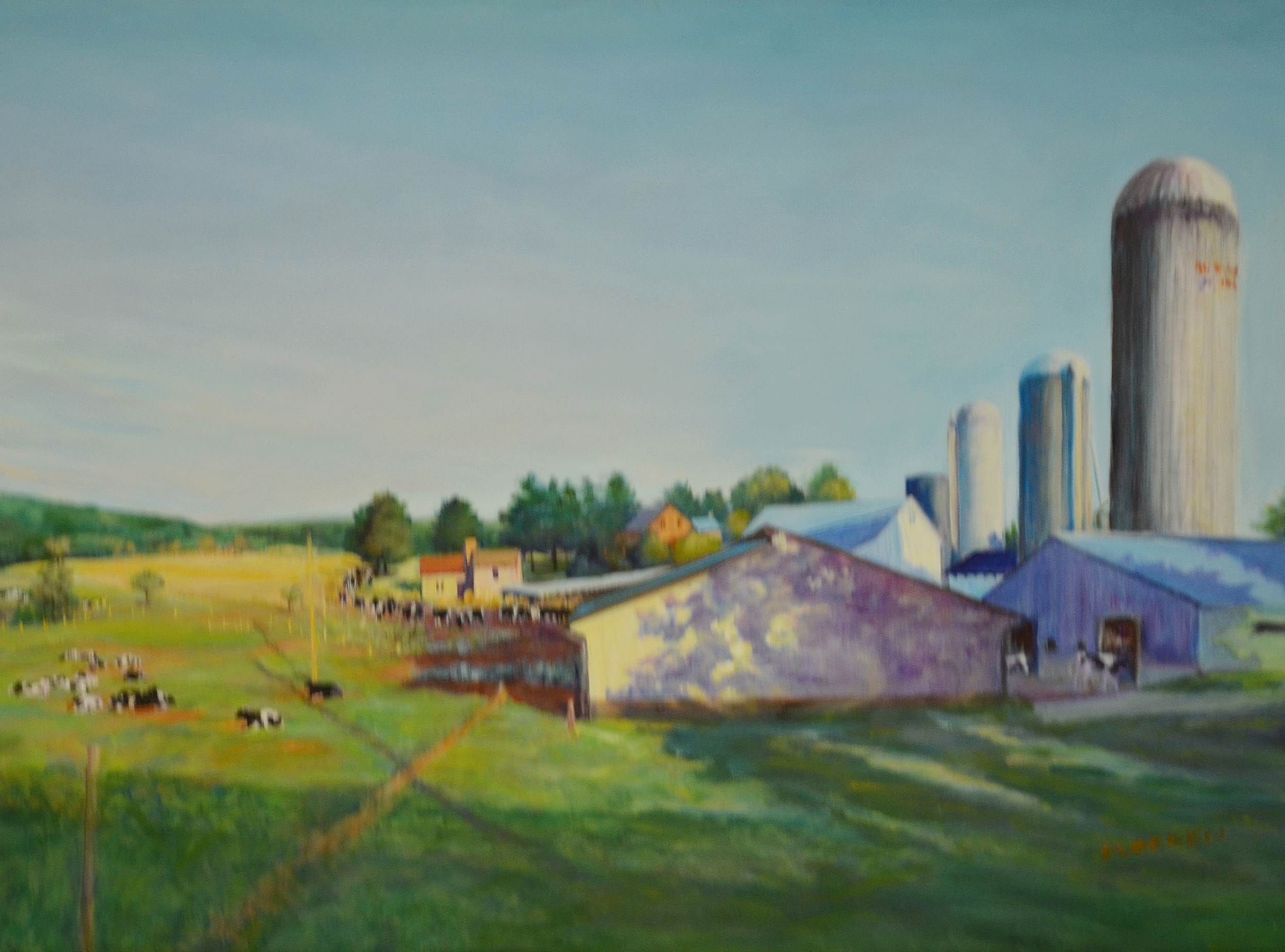 Joyce Floreen | Two works; Farm Landscape Paintings | MutualArt