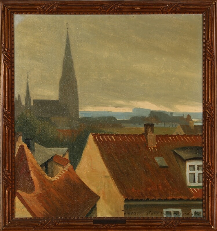 Harald Slott-Møller | A view over rooftops in Schleswig | MutualArt