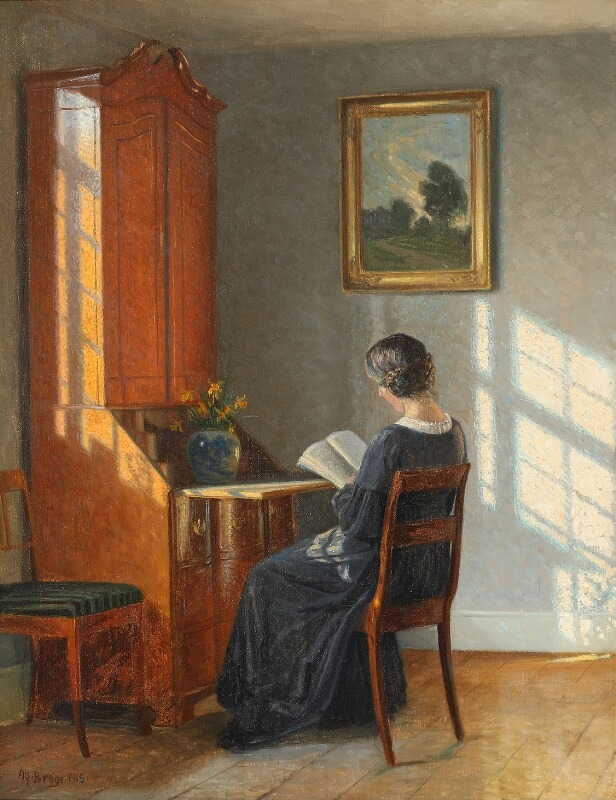 Karl Harald Alfred Broge | Two women in conversation by a window (1914 ...
