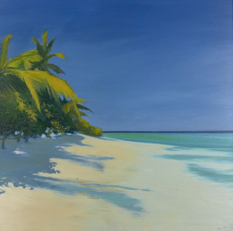 Lawrence Coulson | Tropical beach scene | MutualArt