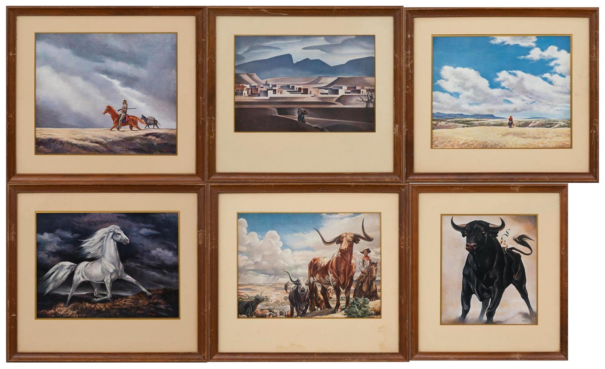 Tom Lea | Six works: Fighting Bull; The Hills of Mexico; The Shining ...