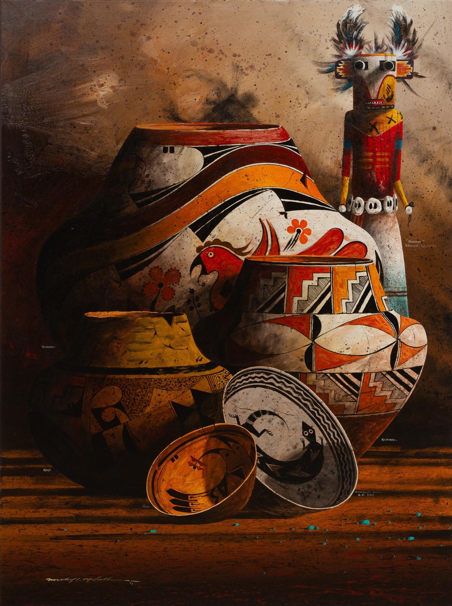 Michael McCullough | Southwestern Pottery Still Life | MutualArt