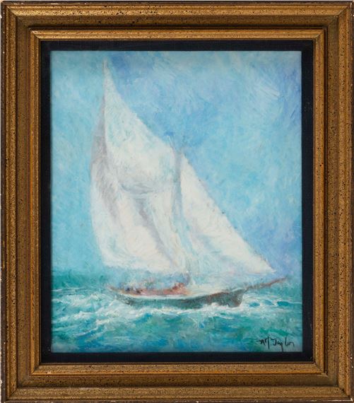 N. Taylor | Sailboat under full sail. | MutualArt