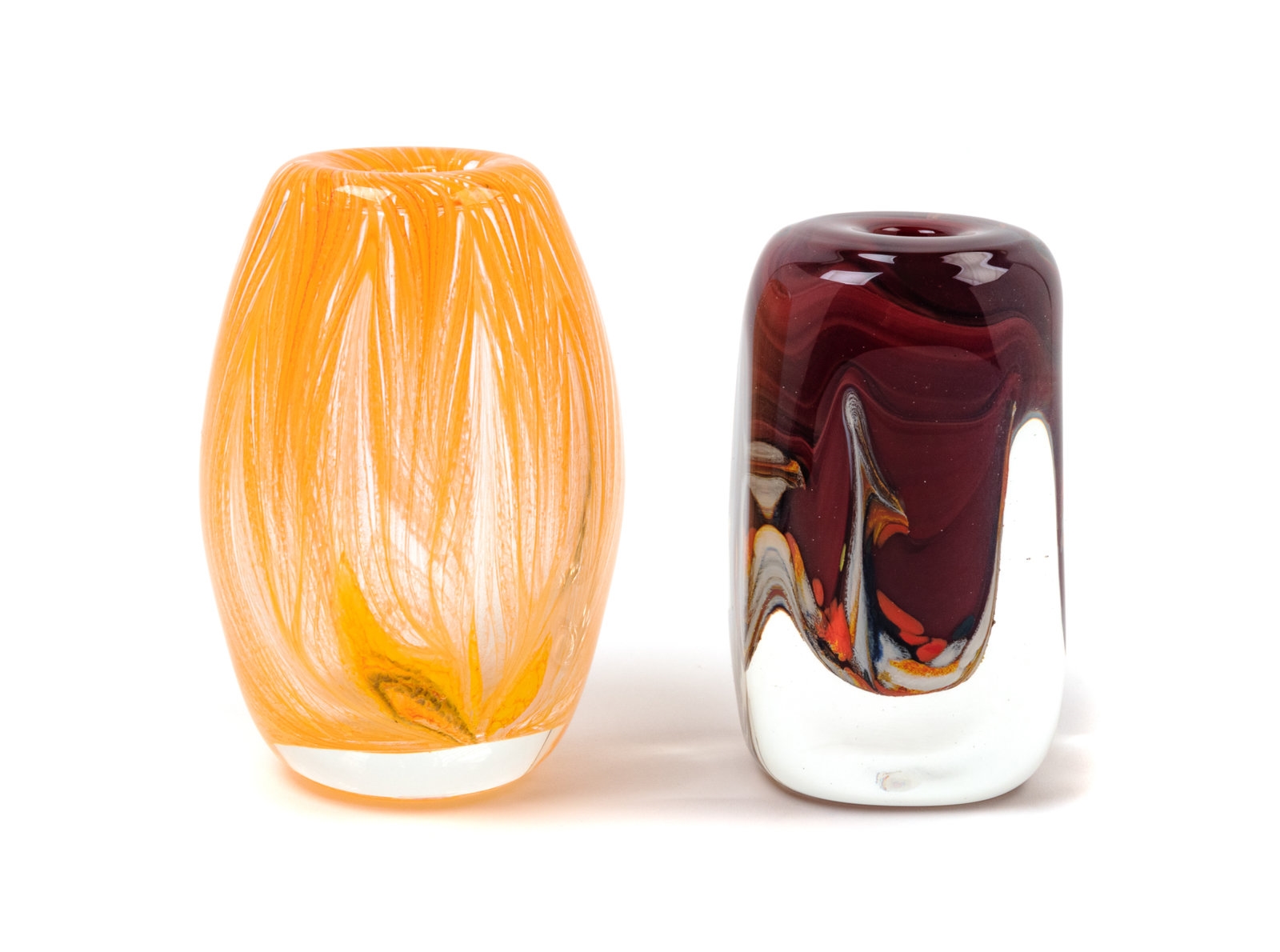 Dominick Labino | Two Paperweight Vases | MutualArt