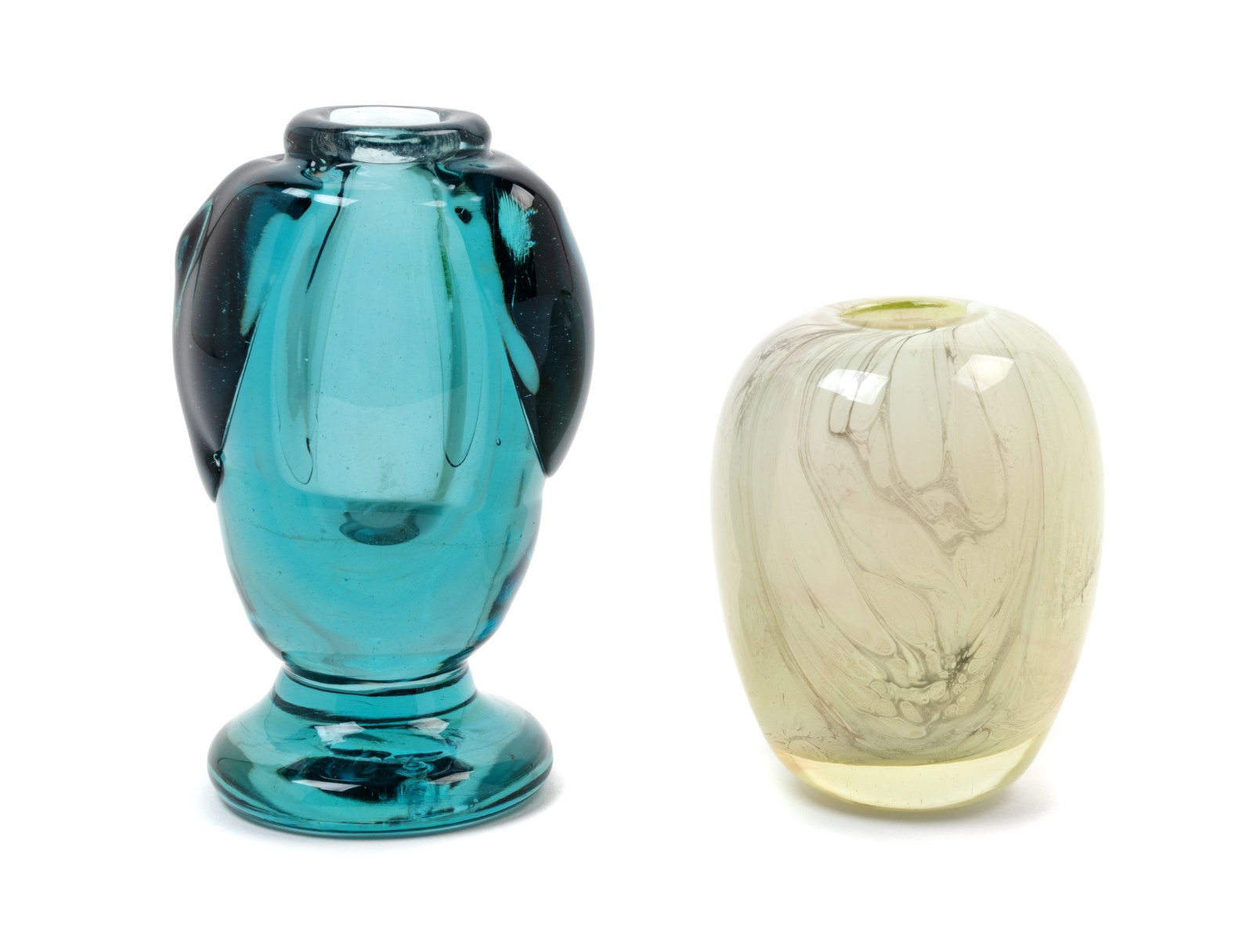 Dominick Labino | Two Paperweight Vases | MutualArt