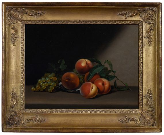 Raphaelle Peale | Still Life with Peaches and Grapes (1822) | MutualArt